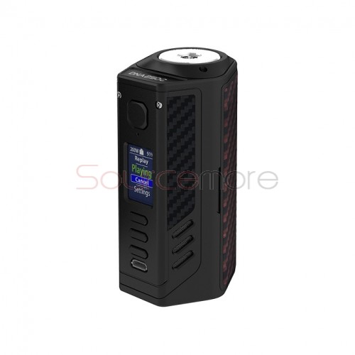 Lost Vape Triade DNA250C 300W Box Mod - Black Frame & Red Black Kevlar