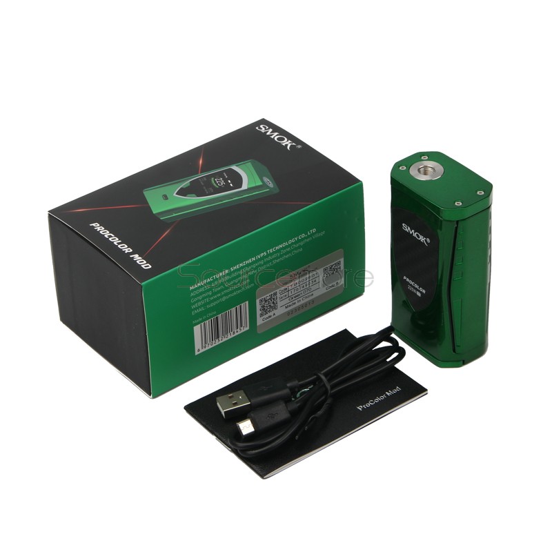 Smok ProColor 225W TC/VW Mod Powered by Dual 18650 Cells-Green