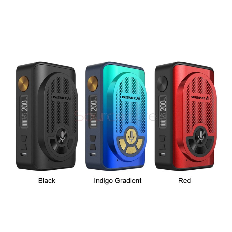 Wismec AI Alexa Mod 200W TC Box Mod Dual 18650 With Bluetooth