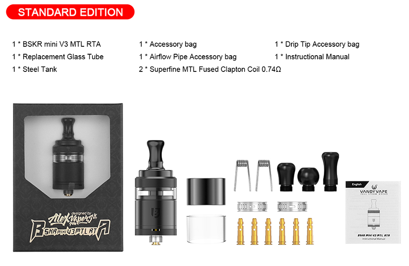 Vandy Vape BSKR Mini V3 MTL RTA Φ22mm