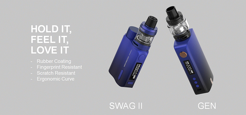 Vaporesso Swag II Kit 80W 2ml/3.5ml 0.15Ω/0.5Ω Box Mod Kit Single 18650