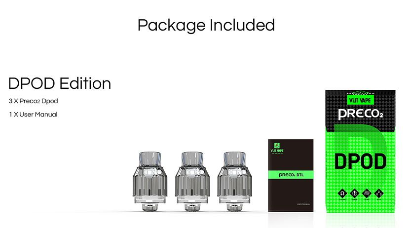 Vzone Preco 2 Dpod Tank Φ24mm 2ml/3.5ml 0.15Ω Sub Ohm Tank
