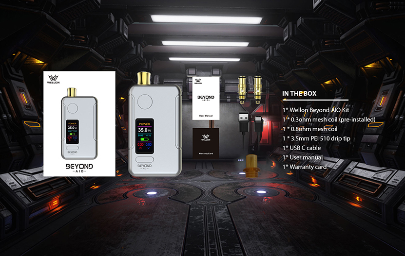 Wellon Beyond Kit 35W 2ml AIO Mod Pod System Kit Single 18650
