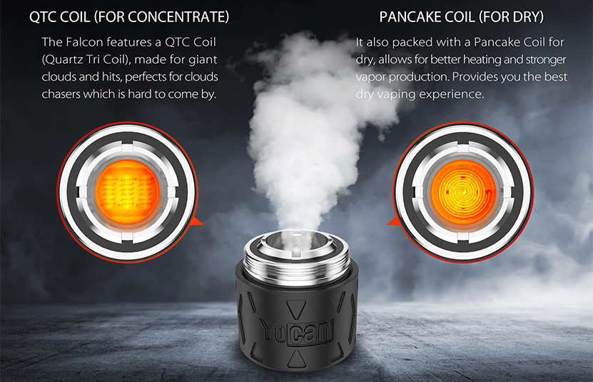 Yocan Falcon Kit 1000mAh 6 in 1 Dry Herb Vaporizer Kit